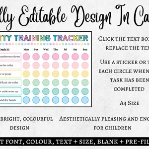 Potty Training Tracker Printable, Toilet Training Tracker, Potty ...
