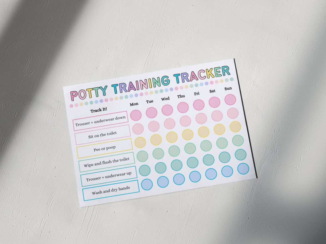 Potty Training Tracker Printable, Toilet Training Tracker, Potty ...