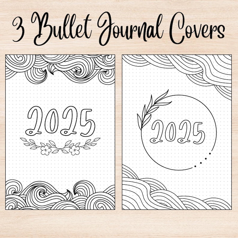 Bullet Journal Cover Pages Printable Bullet Journal Pages BUJO Cover ...