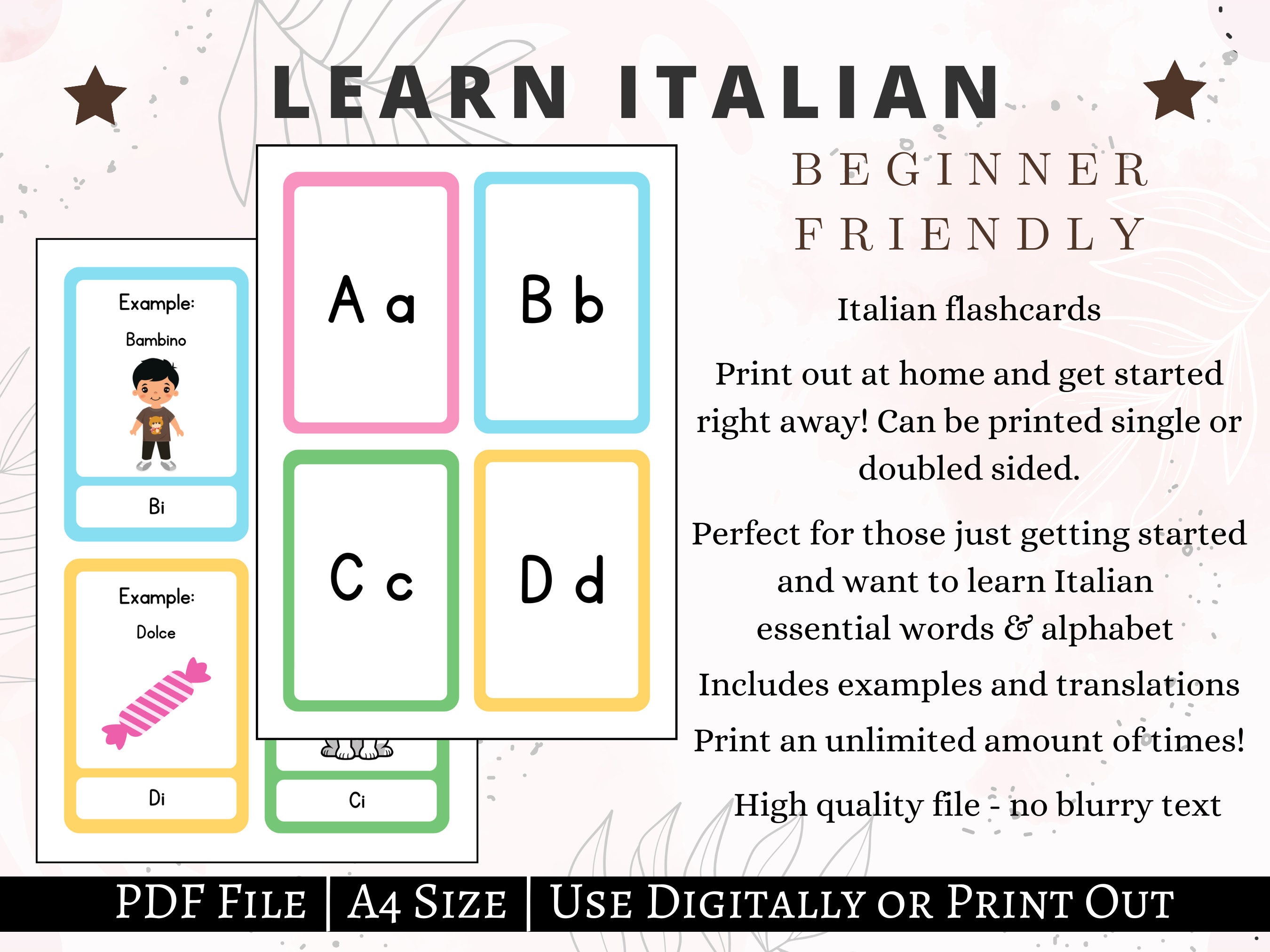 Italian Flashcards | Italian Alphabet | Italian Practice | Italian ...