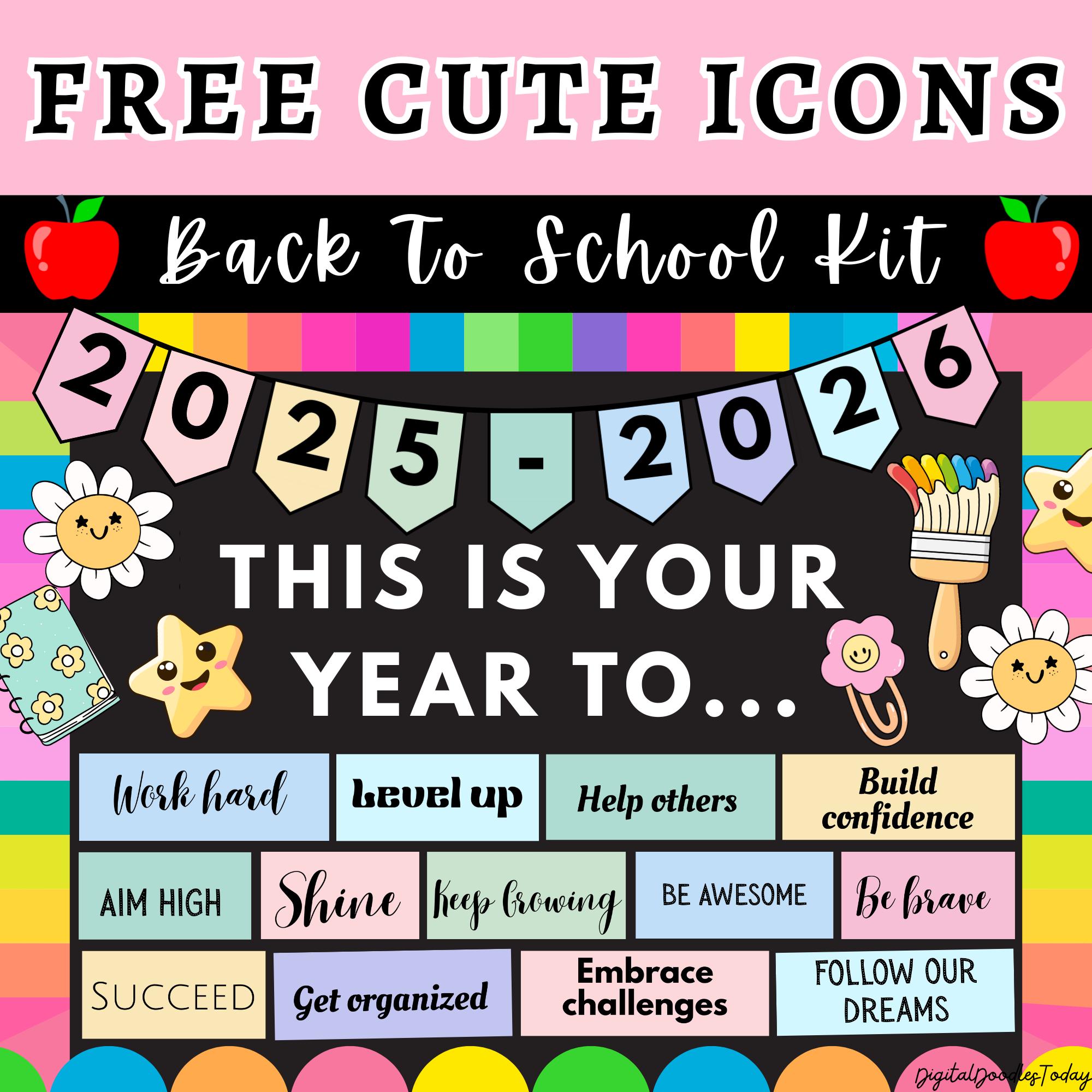 Welcome Back to School Motivational Bulletin Board Kit 2025-2026 ...