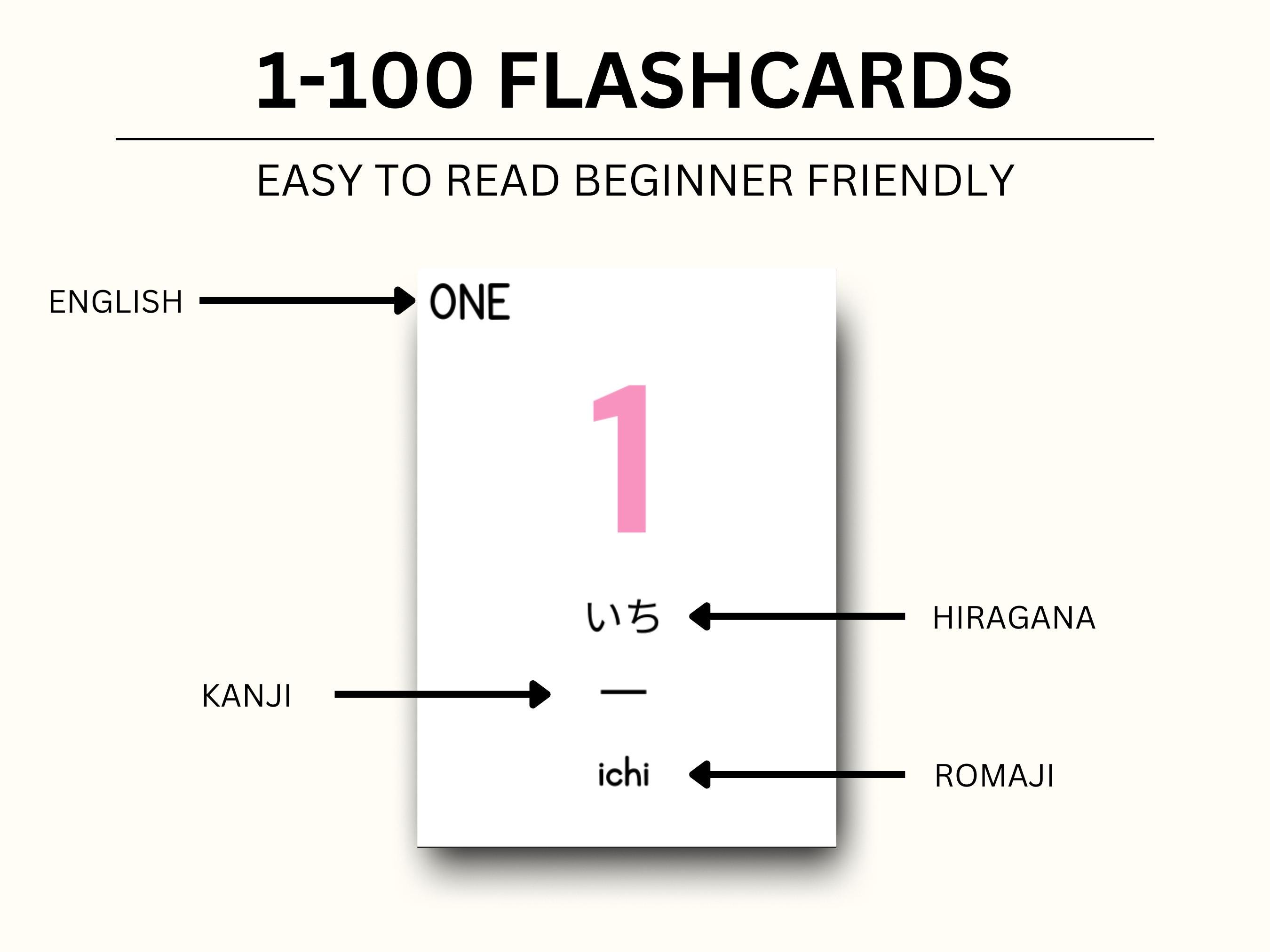 Japanese Numbers Flashcards | Printable Japanese Number Flashcard ...