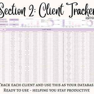 Client Tracker Google Sheets Template | Client Management Spreadsheet ...