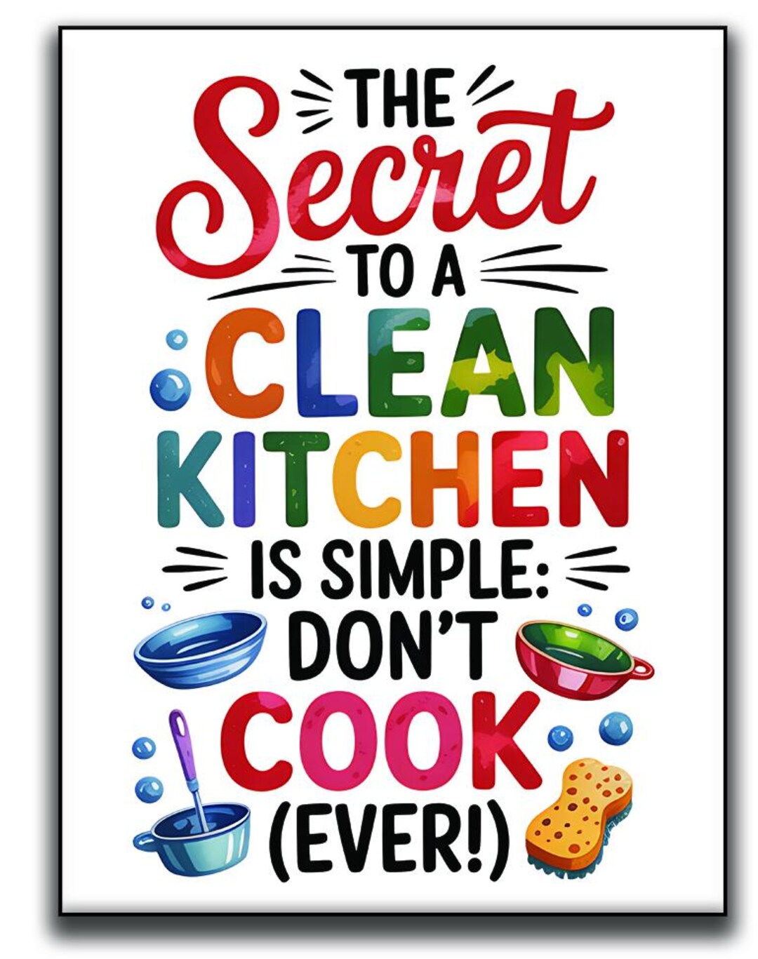 Witty Kitchen Magnet – Don’t Cook Ever, Takeout Humor, Funny Fridge ...