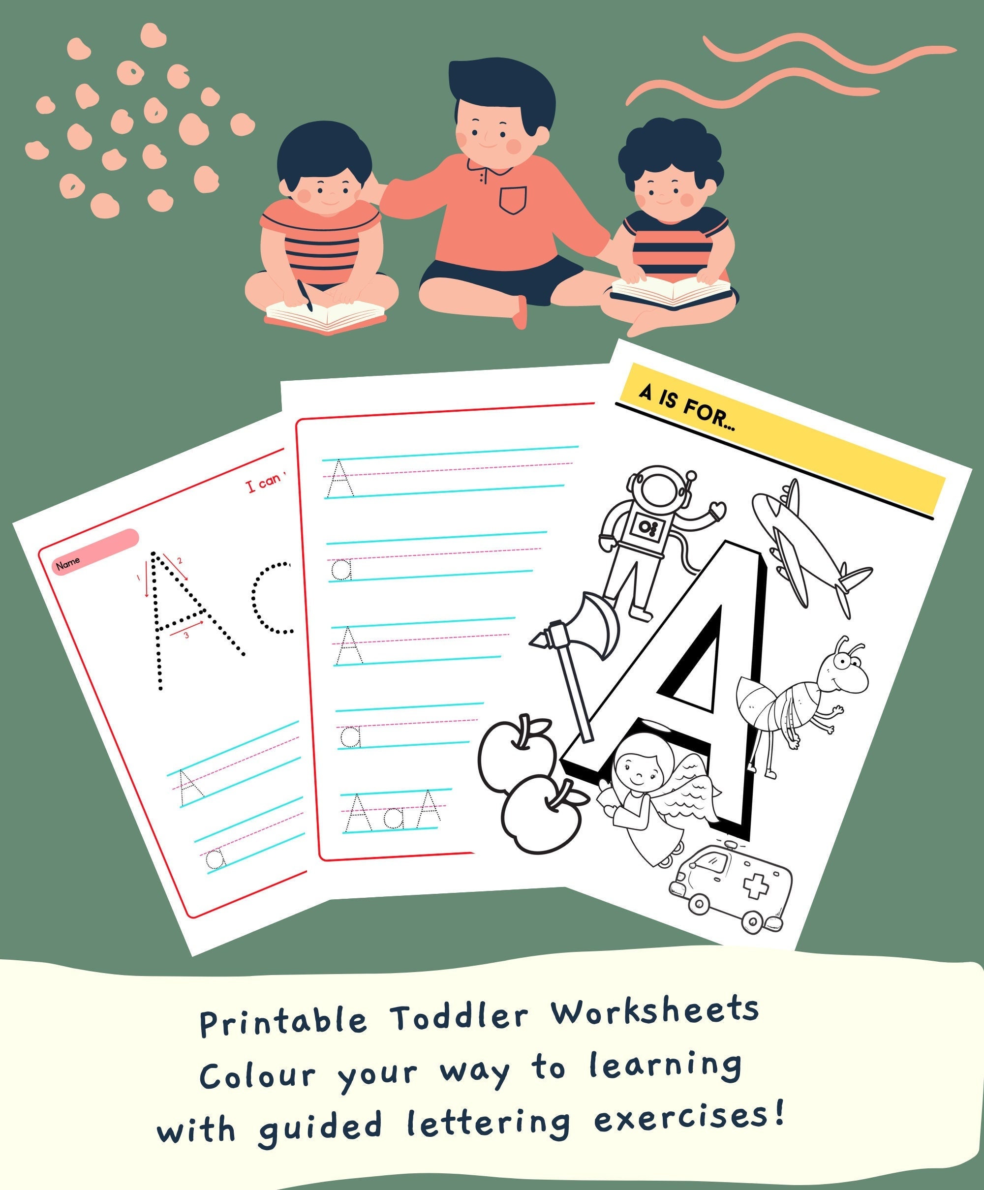 Art & Collectibles Colour Your Way to Learning With Guided Lettering ...