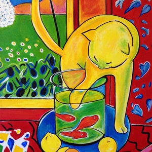 Henri Matisse Art Print, the Cat With Red Fish by Matisse Poster, Henri ...