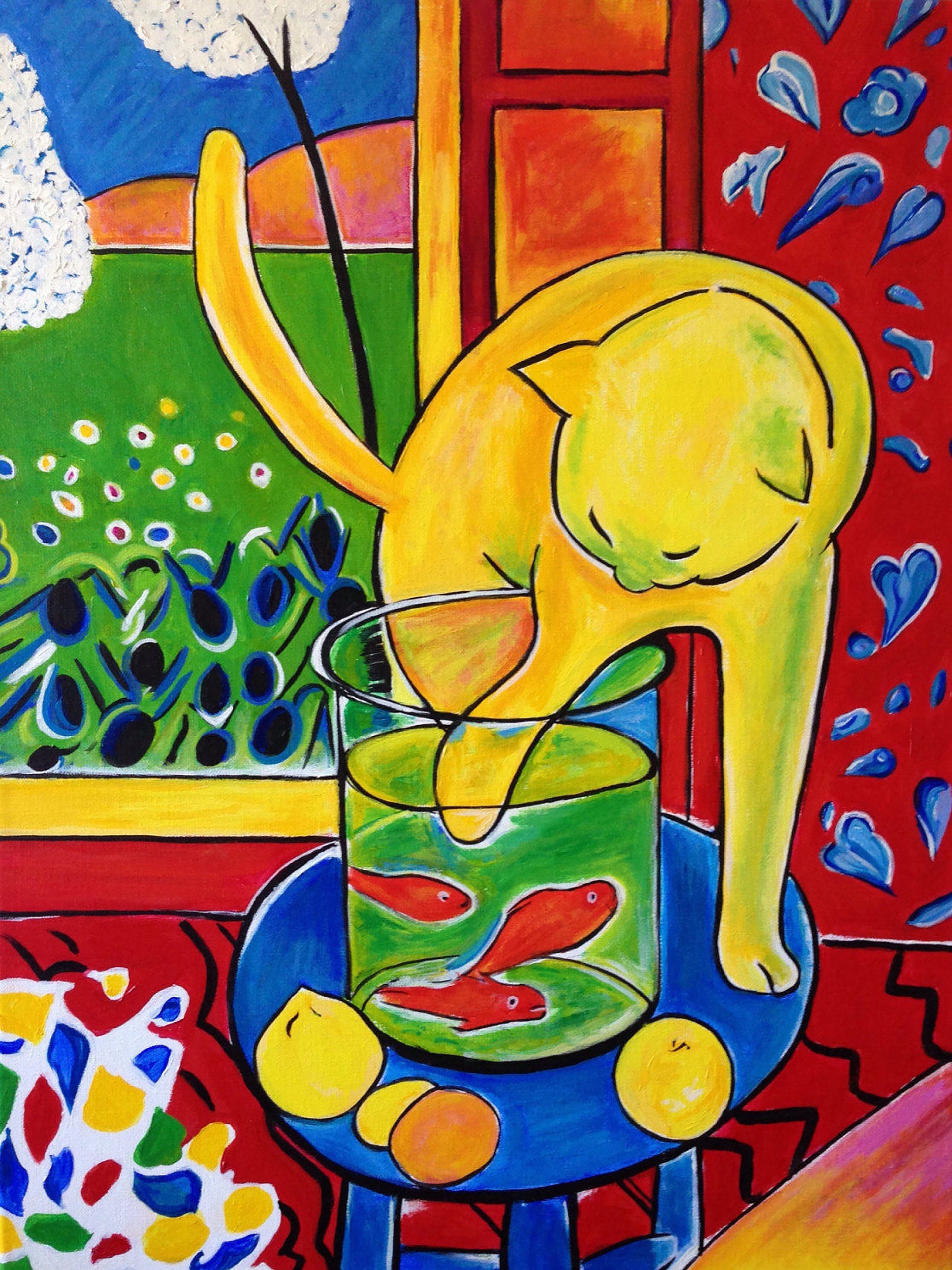 Henri Matisse Art Print the Cat With Red Fish by Matisse - Etsy