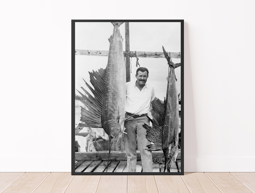 Ernest Hemingway Photo Print Poster Vintage Photography Hemingway in ...