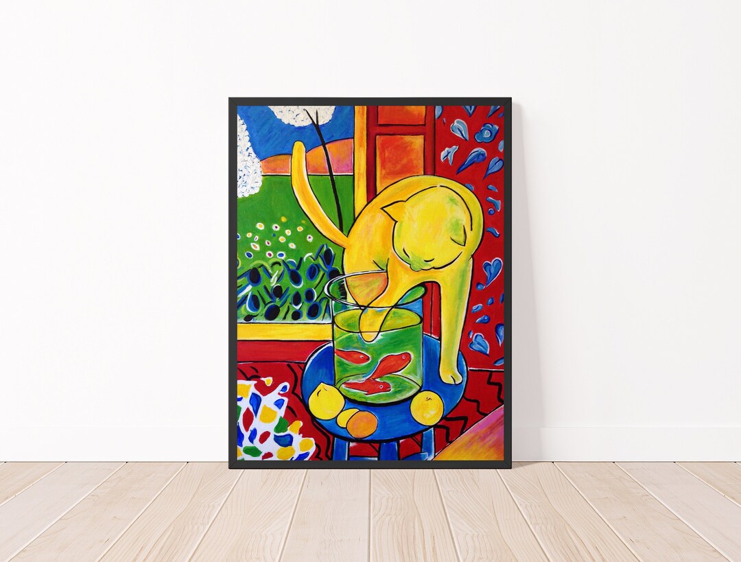 Henri Matisse Art Print, the Cat With Red Fish by Matisse Poster, Henri ...