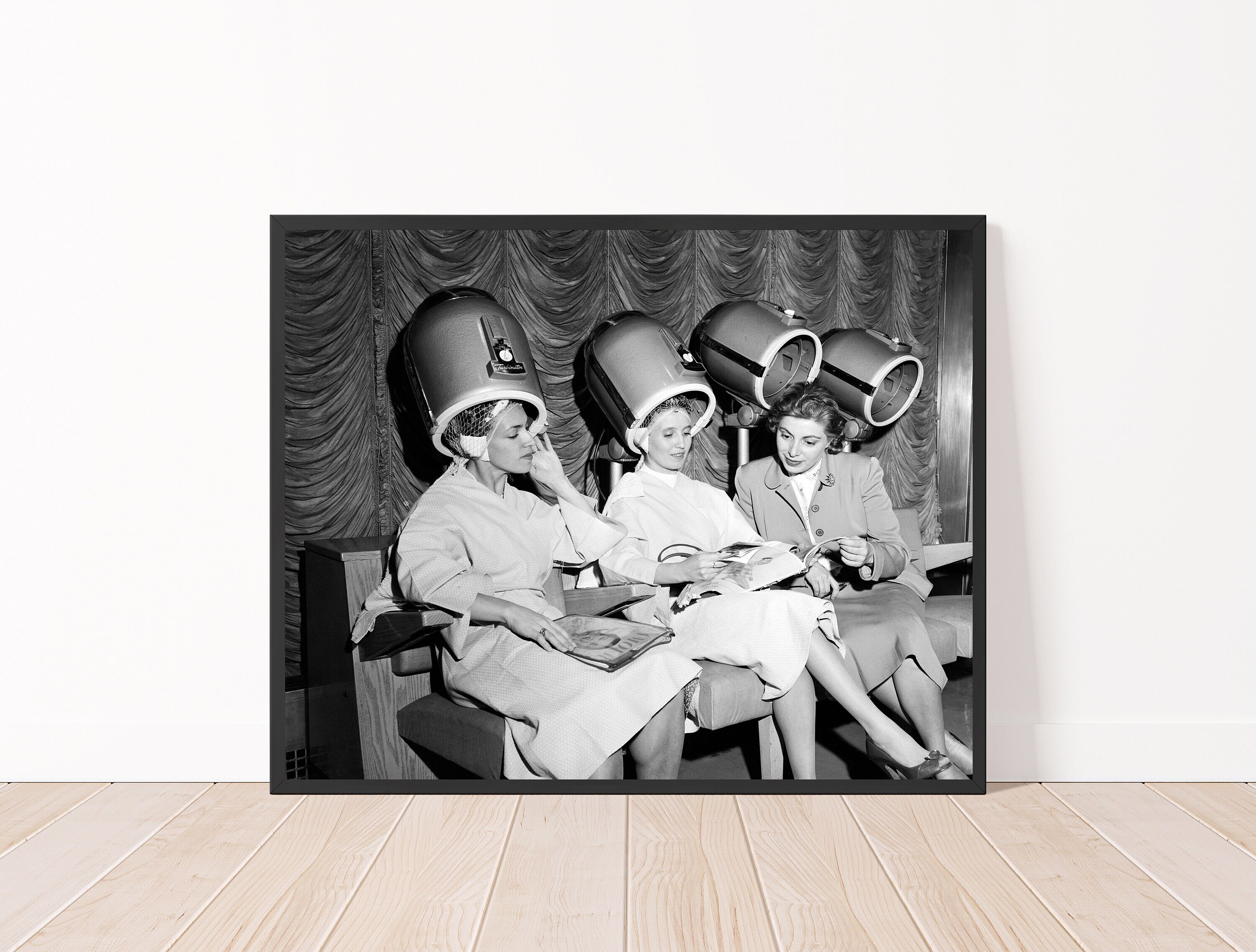 Black and White Vintage Women Photography Vintage Beauty Salon - Etsy