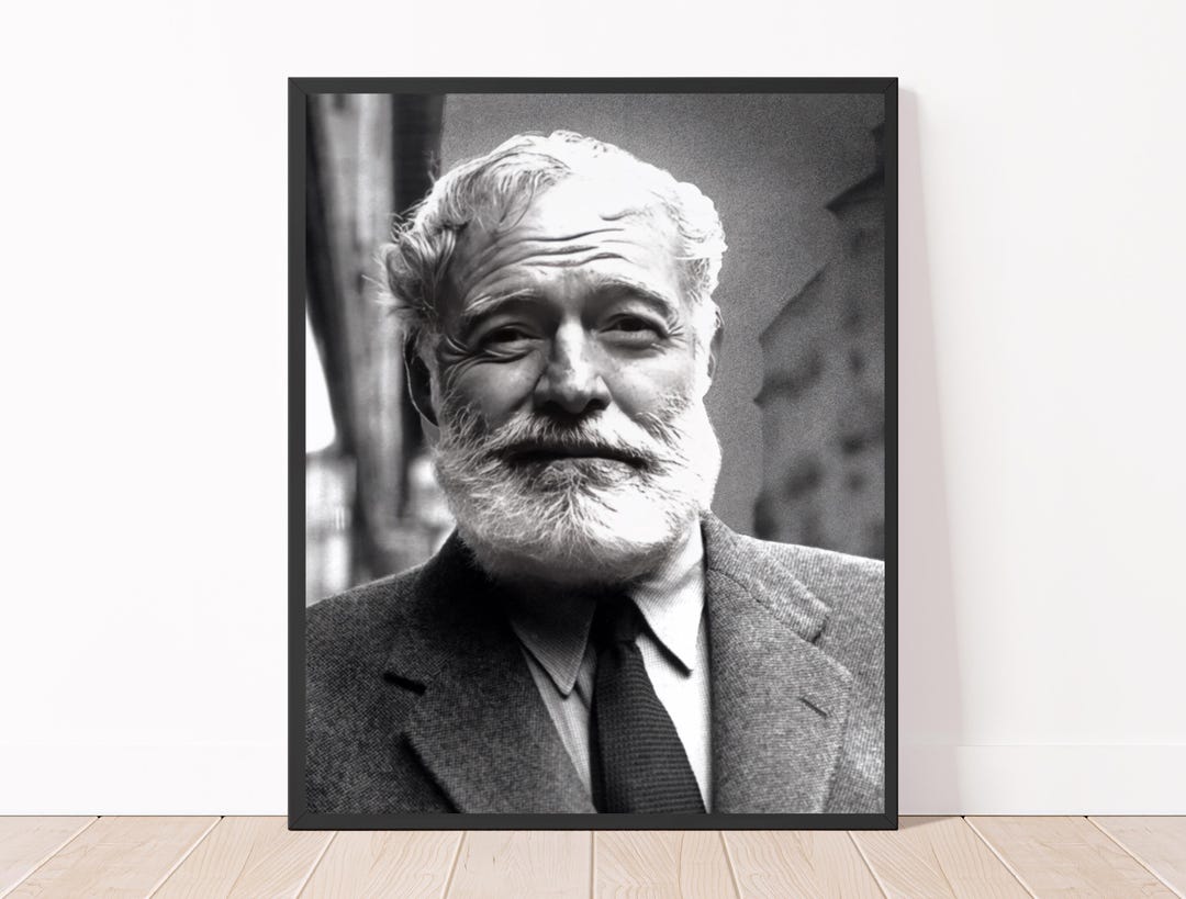 Ernest Hemingway Photo Print Black and White Hemingway Portrait Famous ...