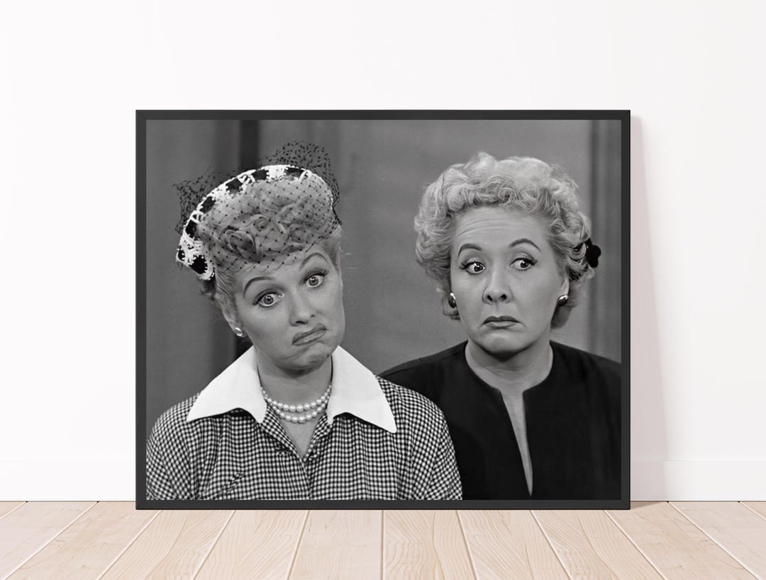 I Love Lucy Wall Art Lucille Ball and Vivian Vance Print Retro Movie ...
