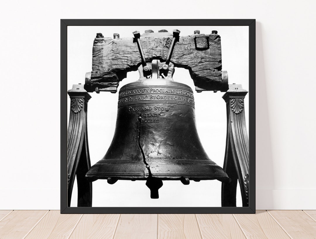 Vintage Photography Black and White Liberty Bell Poster Print ...