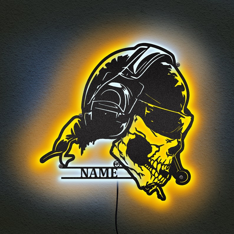 Custom Call of Duty Led Neon Metal Wall Art Ghost Mask Metal - Etsy