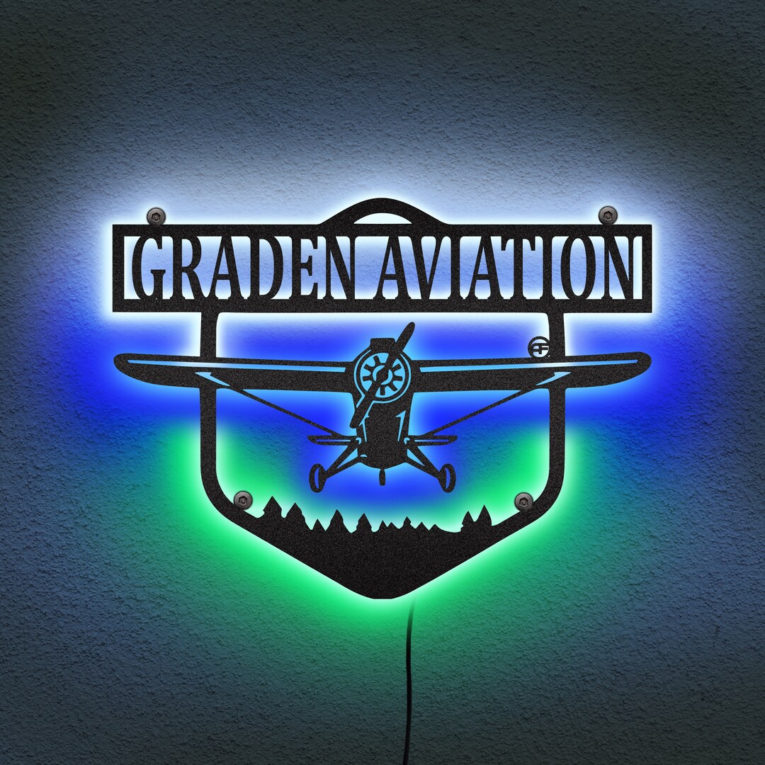 Custom Airplane Led Neon Signs, Aviation Sign, Gift for Pilot, Gift for ...