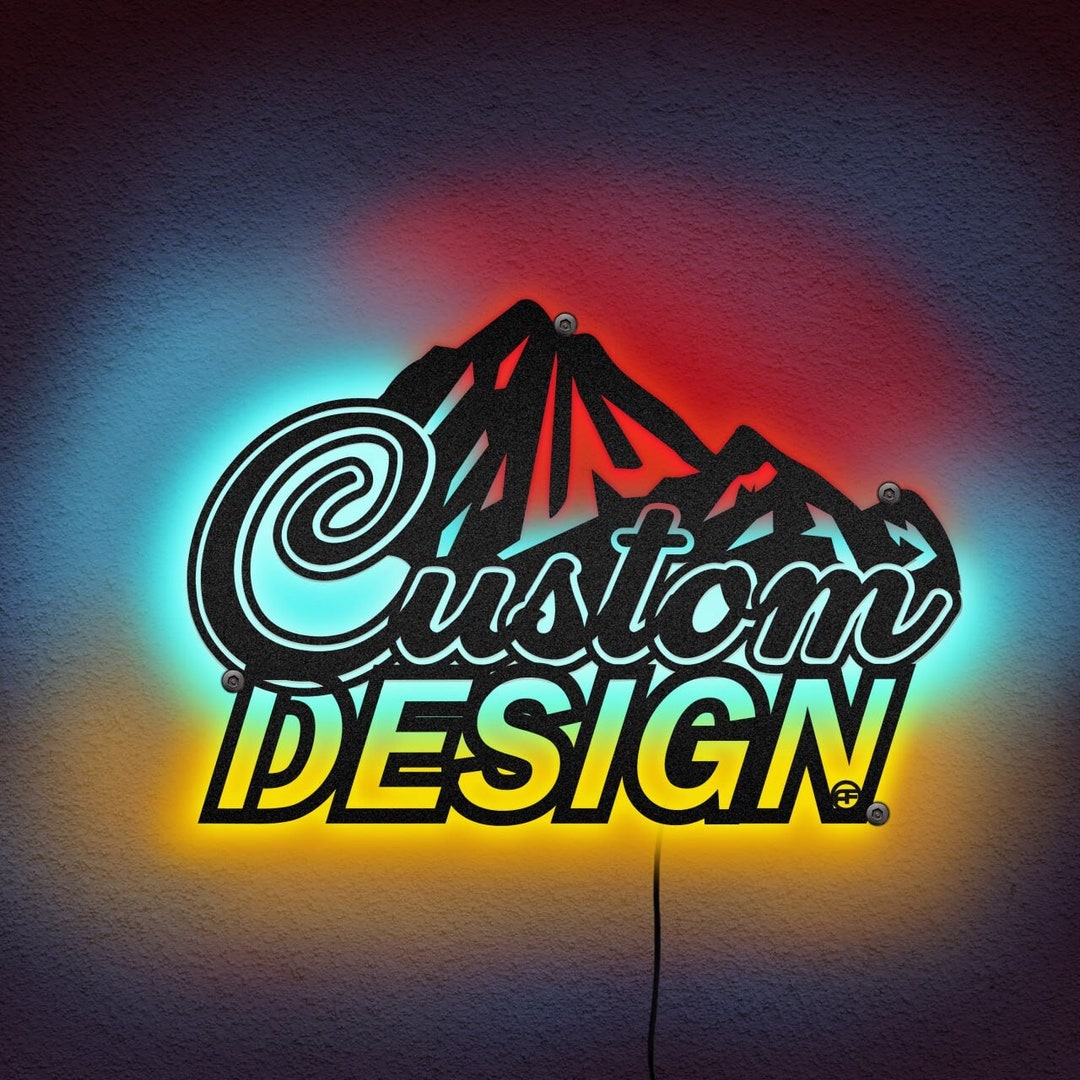 Custom Neon Sign Metal Art Business Metal Neon Sign Metal - Etsy
