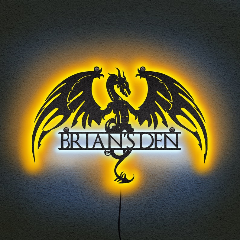 Custom Dragon Afcultures Led Neon Lights Metal Wall Art Game - Etsy