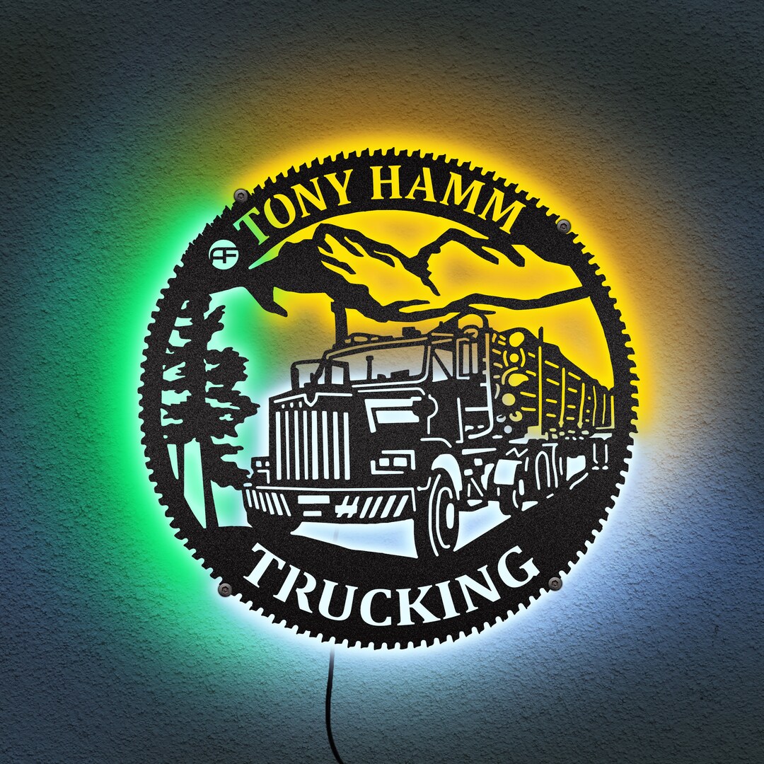 Custom Logging Truck Huge Wood LED Neon Sign Personalized - Etsy