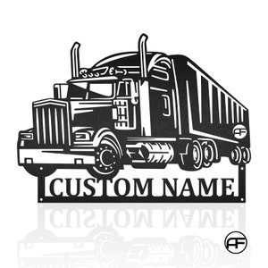 Custom 18-wheeler Semi Truck Big Rig Line Art LED Neon Sign - Etsy