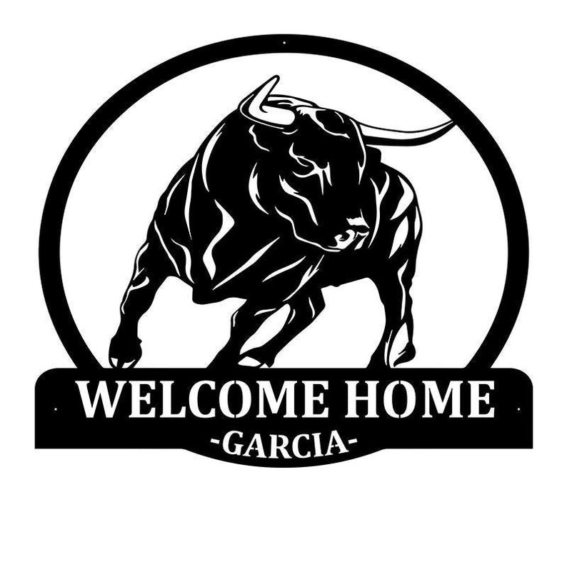Big Bull Metal Welcome Ranch Sign Perfect for Farm Welcome - Etsy
