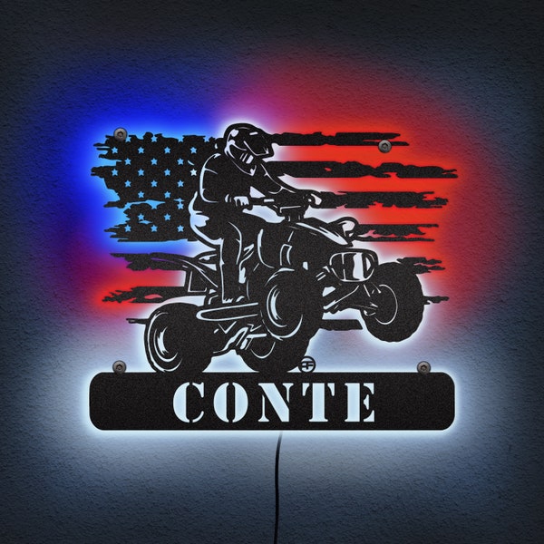 Atv Rider Metal Art - Etsy