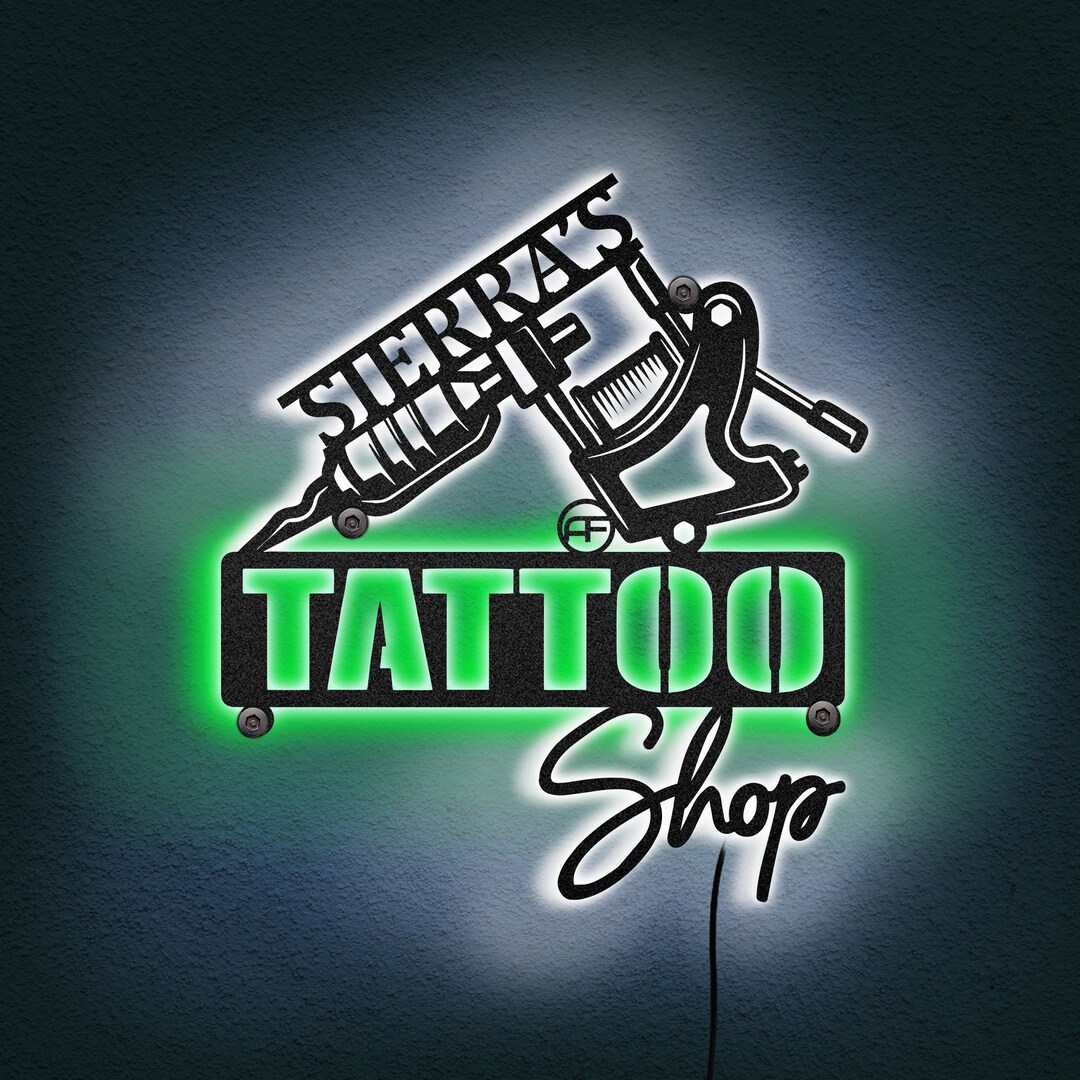 Personalized Tattoo Shop Custom Neon Light Sign, Tattoo Shop Wall Art ...