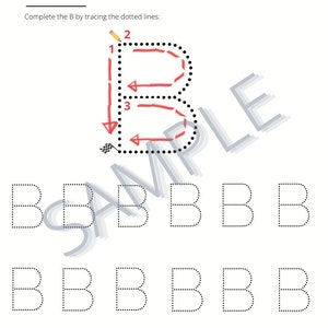 Letter B Printable Handwriting Pages--my First Writing Strokes ...