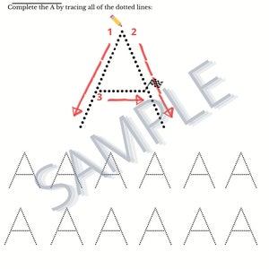 Letter A Printable Handwriting Pages--my First Writing Strokes ...