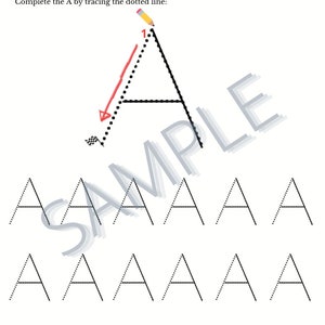 Letter A Printable Handwriting Pages--my First Writing Strokes ...