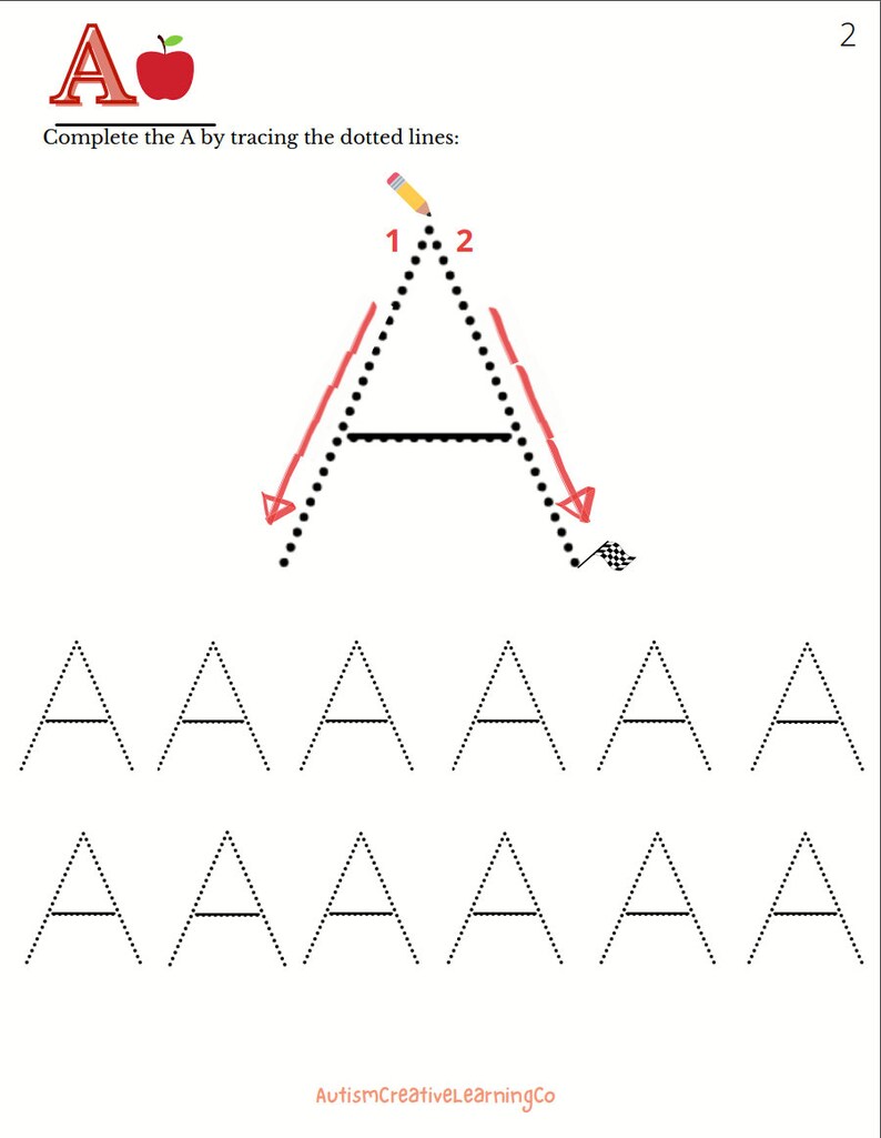 Printable Handwriting Workbook (my First Writing Strokes--uppercase ...