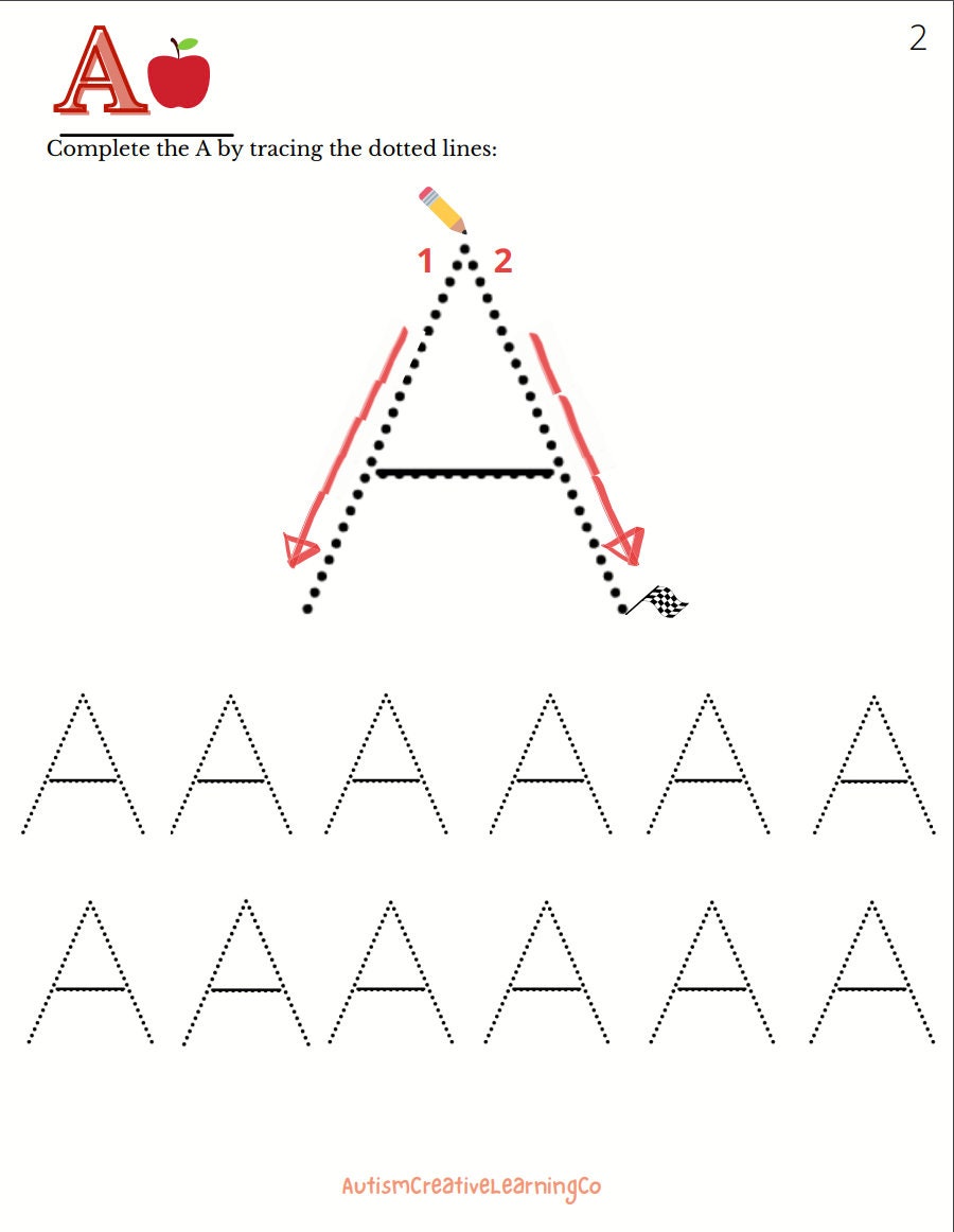 Printable Handwriting Workbook (my First Writing Strokes--uppercase ...