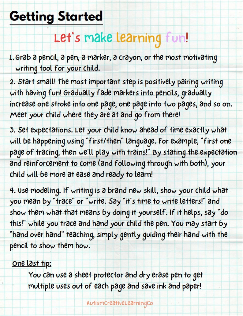 Printable Handwriting Workbook (my First Writing Strokes--uppercase ...