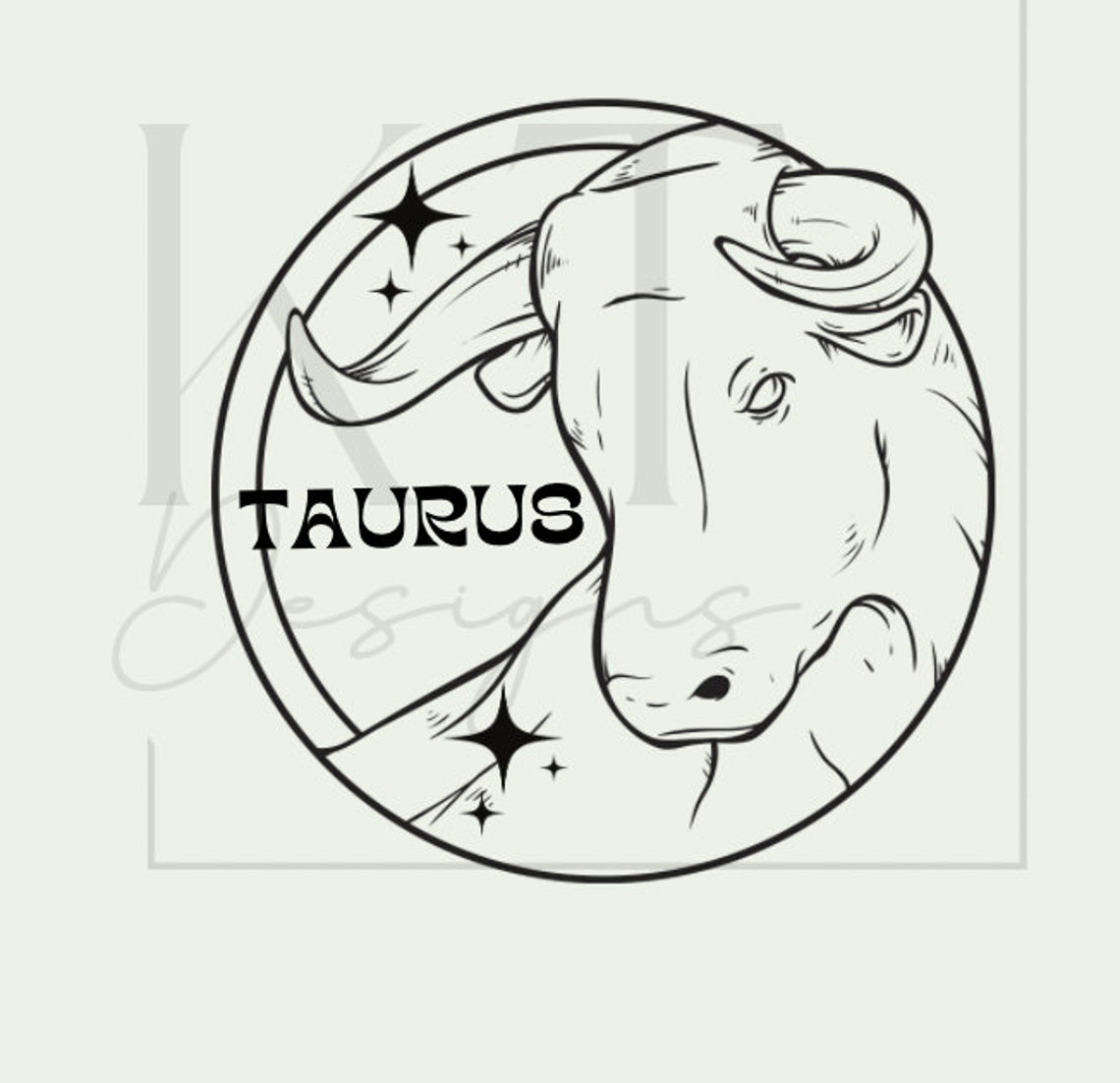 Taurus Bull Zodiac Digital File SVG/PNG | Etsy