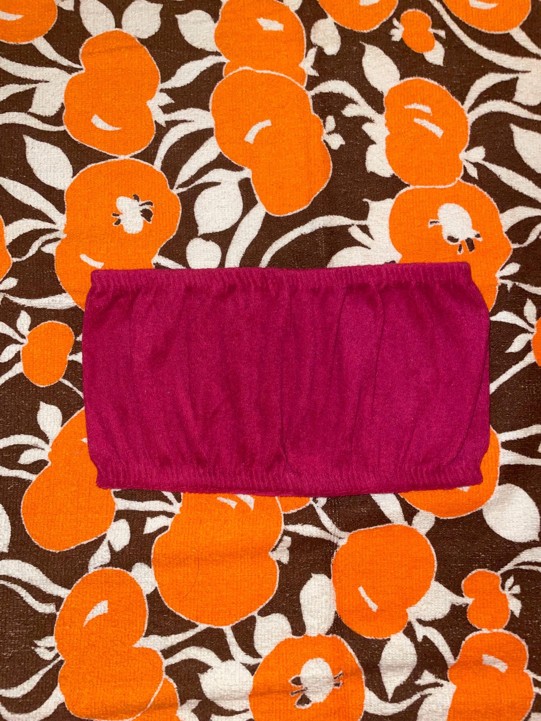 1970's Raspberry Terrycloth Tube Top by “the James Gang” - Etsy