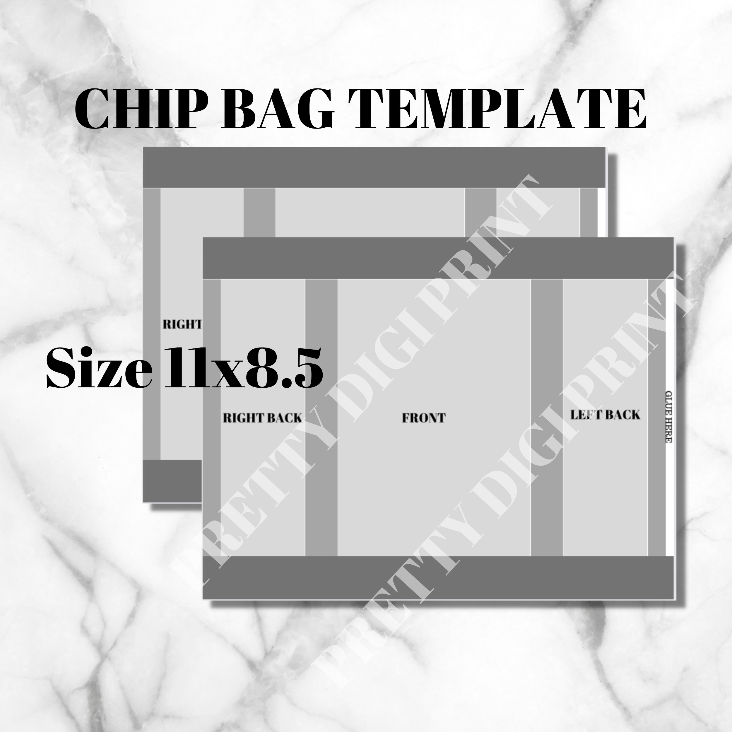 Editable 11x8.5 Blank Chip Bag Template - DIY Chip Bag Design ...