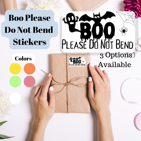 25 Boo Please Do Not Bend Stickers Halloween Fall Season - Etsy
