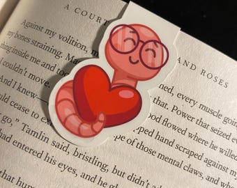 Printable Magnetic Bookmark - PNG - Bookworm - Love Books - Etsy