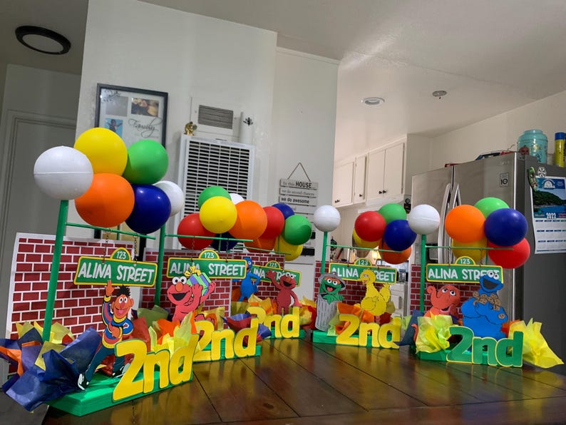 Elmo Birthday Centerpieces - Etsy