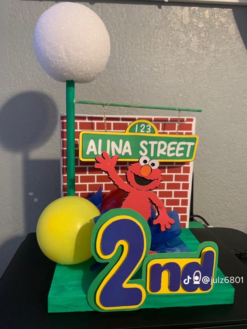 Elmo Birthday Centerpieces - Etsy