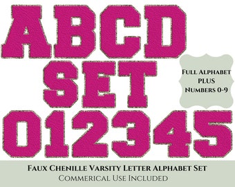 Varsity Alphabet, Faux Chenille Letter Set, Valentine's Day, Commercial ...