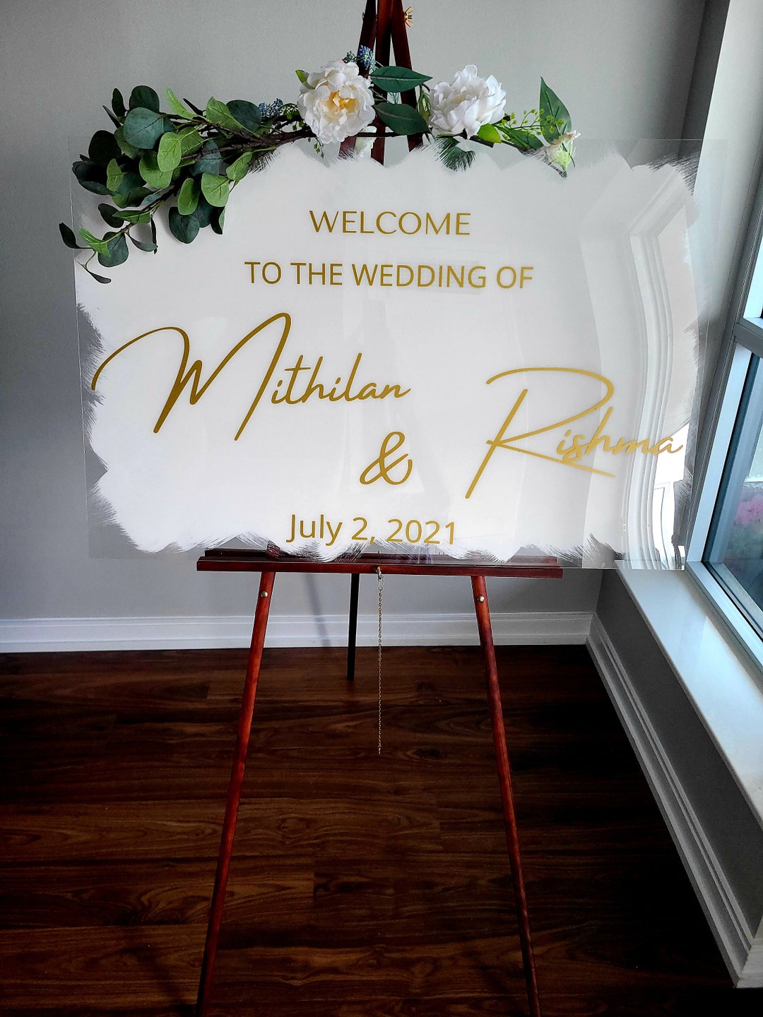 Custom Welcome Signs on Acrylic Sheets for Weddings, Baby Showers ...
