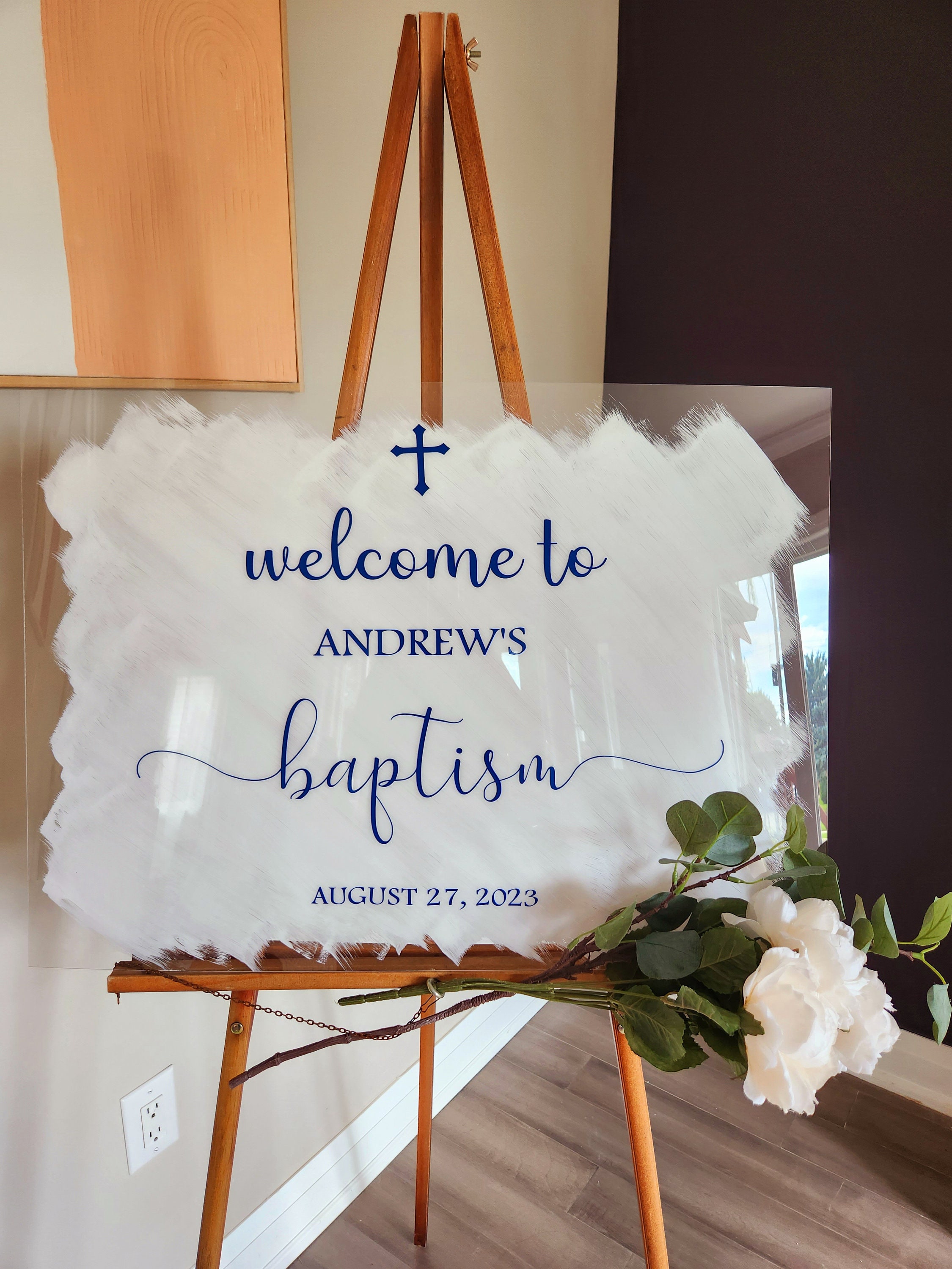 Custom Welcome Signs on Acrylic Sheets for Weddings, Baby Showers ...