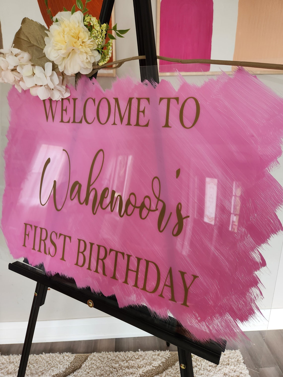 Custom Welcome Signs on Acrylic Sheets for Weddings, Baby Showers ...