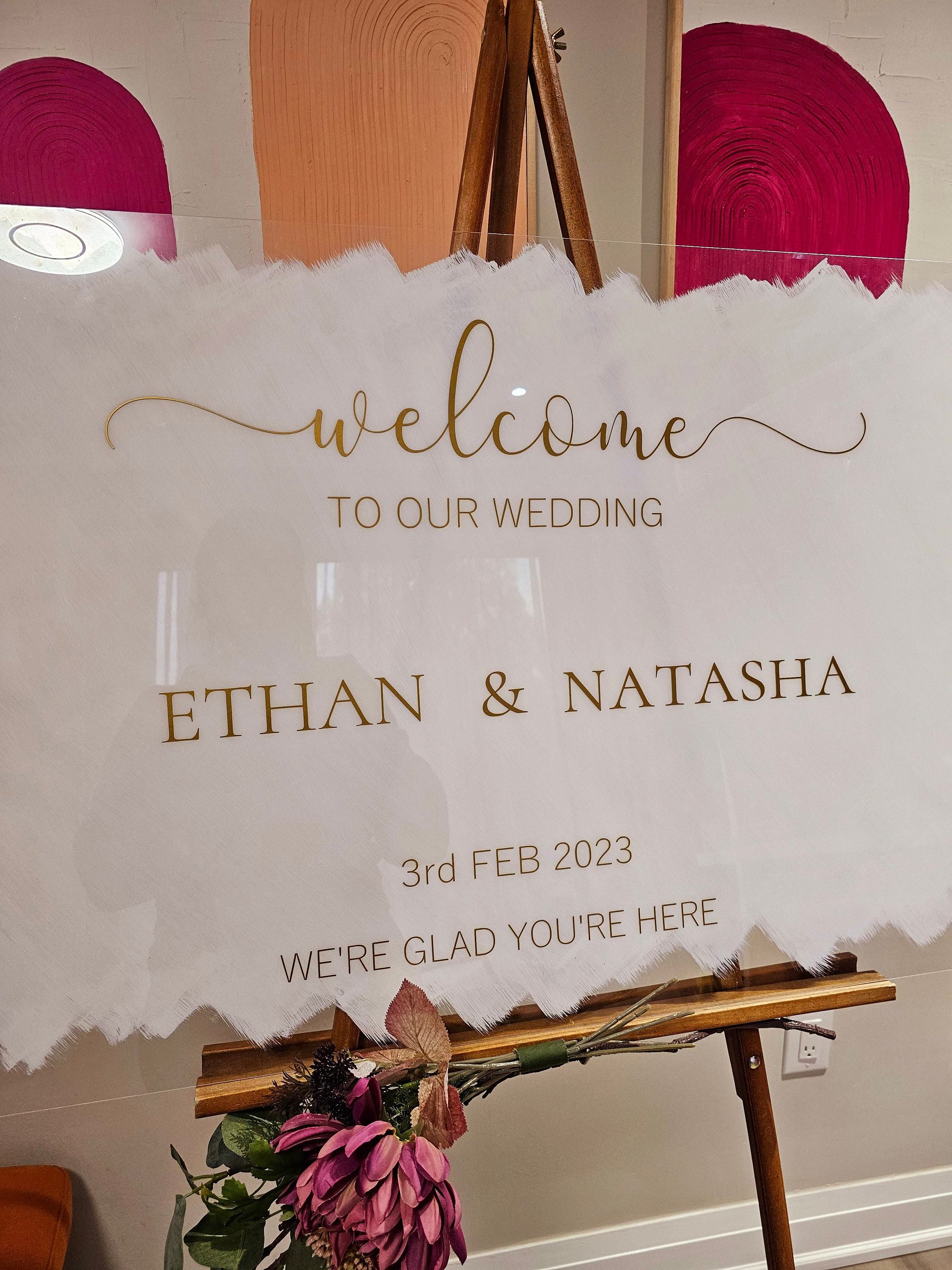 Custom Welcome Signs on Acrylic Sheets for Weddings, Baby Showers ...