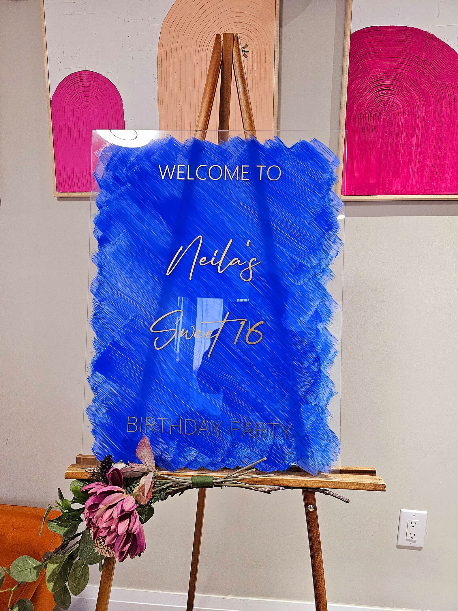 Custom Welcome Signs on Acrylic Sheets for Weddings, Baby Showers ...