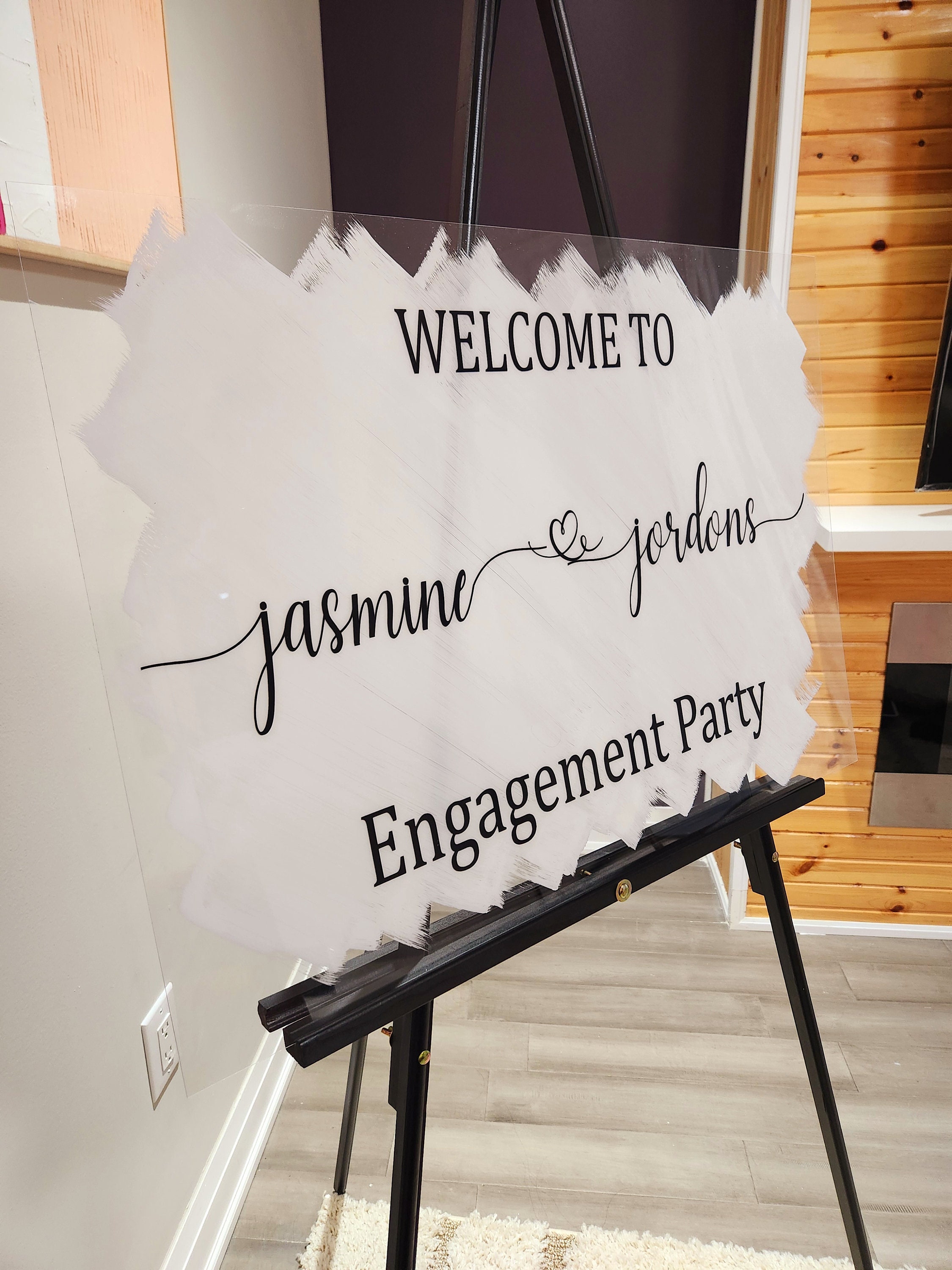 Custom Welcome Signs on Acrylic Sheets for Weddings, Baby Showers ...