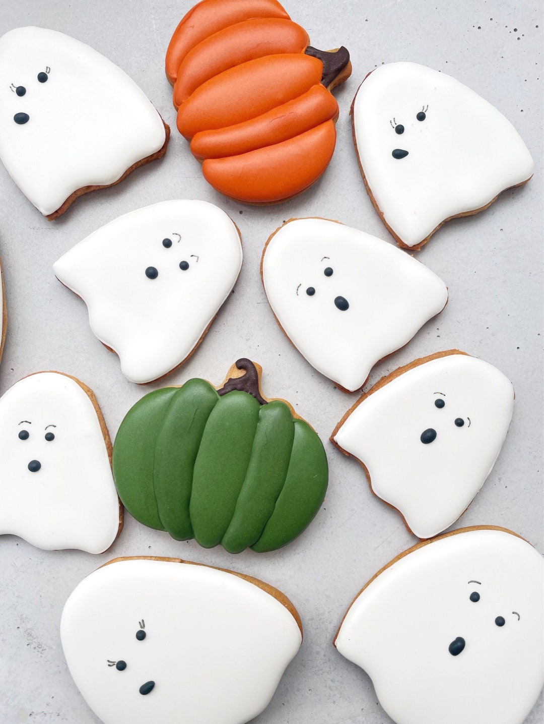 Halloween, Ghosts & Pumpkin Iced Biscuits Pack - Etsy UK