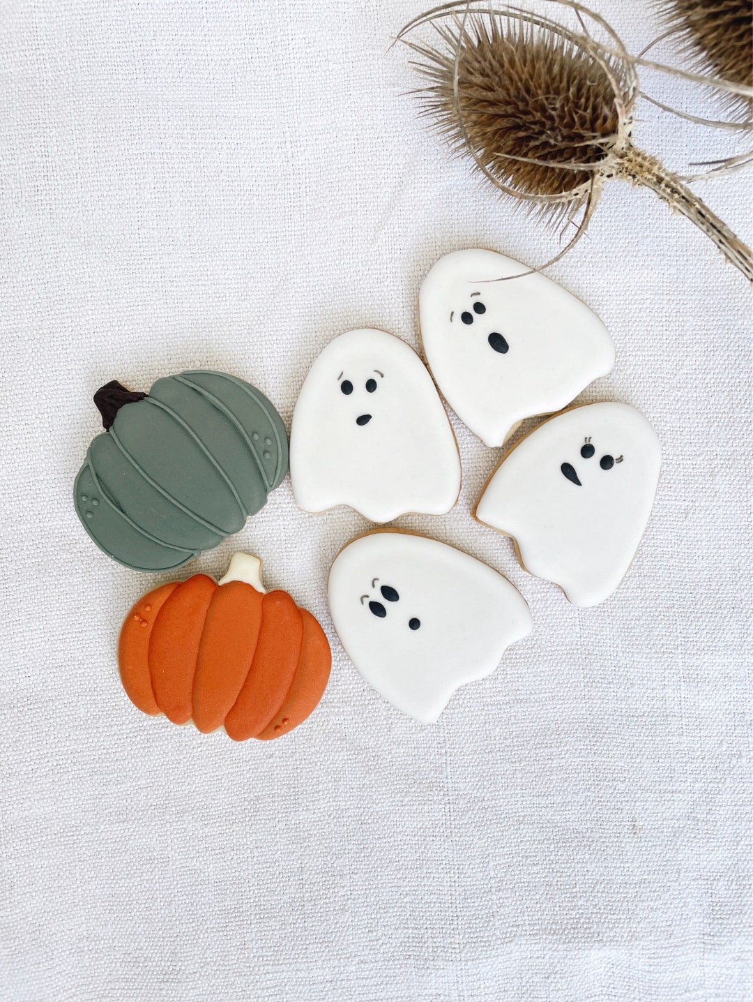 Halloween, Ghosts & Pumpkin Iced Biscuits, Gift Box - Etsy