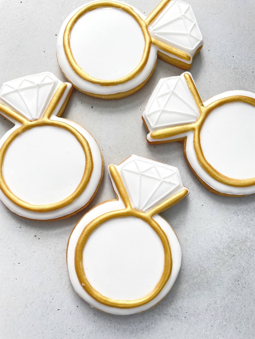 Engagement, Wedding Ring Iced Biscuits - Etsy UK