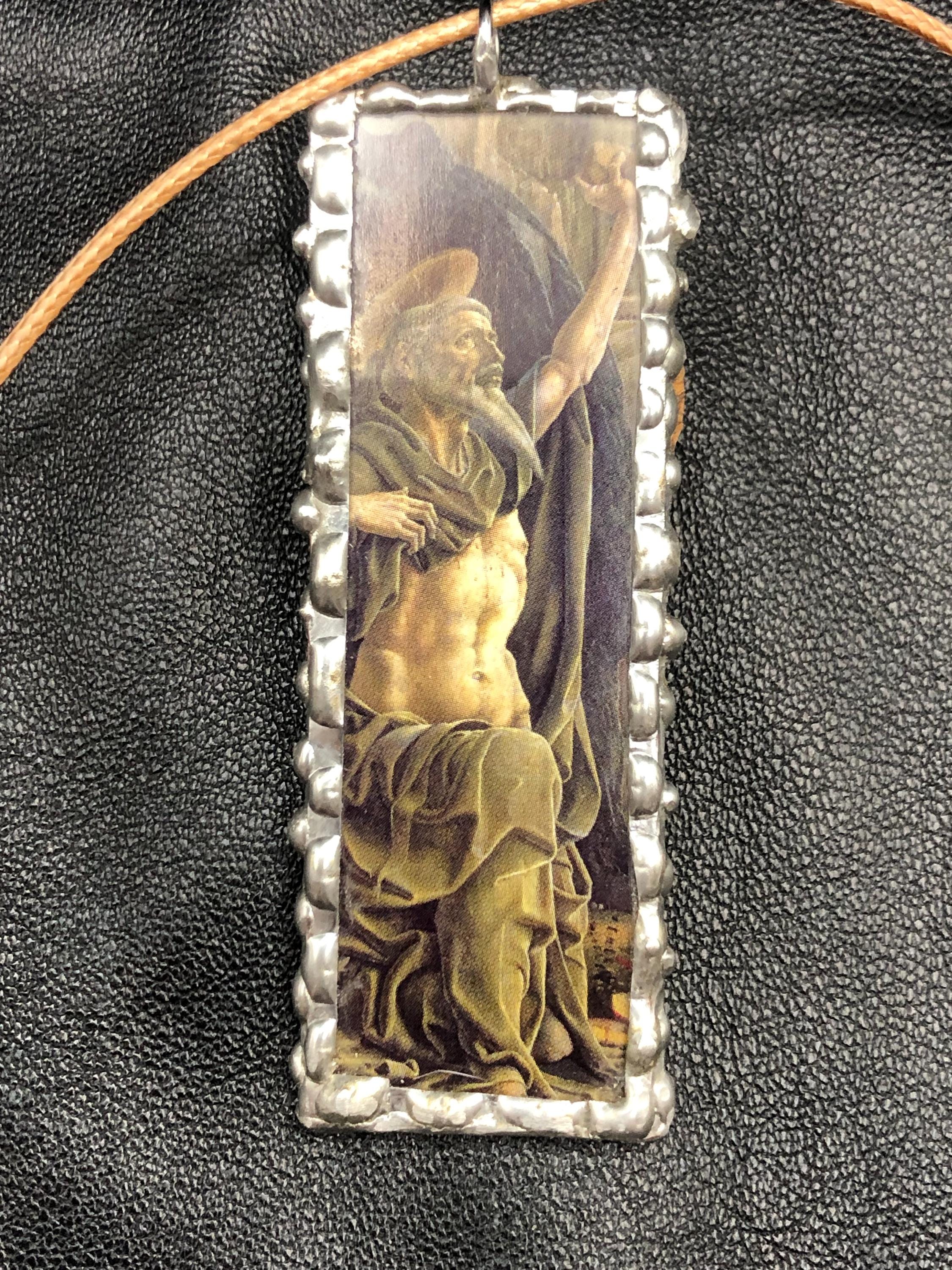 Religious Photo Pendant, Moses Necklace, Biblical Gift, Soft Solder ...